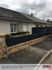 Clôture de marque Cadiou en aluminium gamme contemporaine